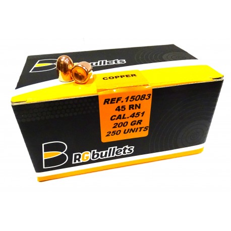 RG Bullets 45RN .451 200gr - Armería Trelles S.L.