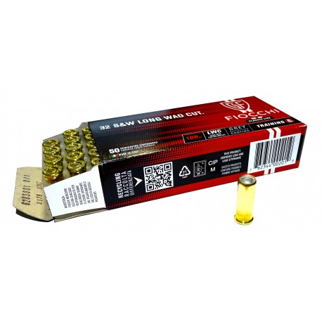 Fiocchi 32 S&W Long Wad. Cut. 100gr - Armería Trelles S.L.