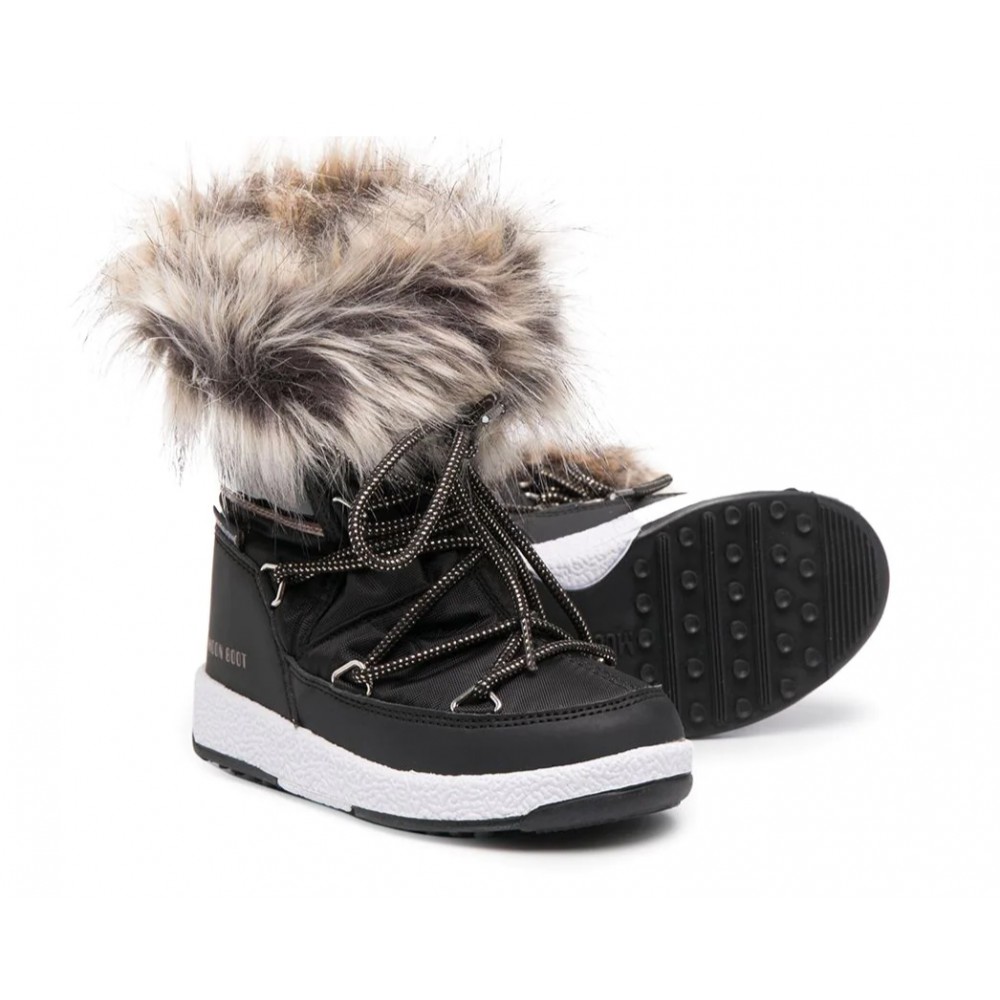 Moon Boot Jr Girl Monaco Low Black and Copper - Armería Trelles S.L.