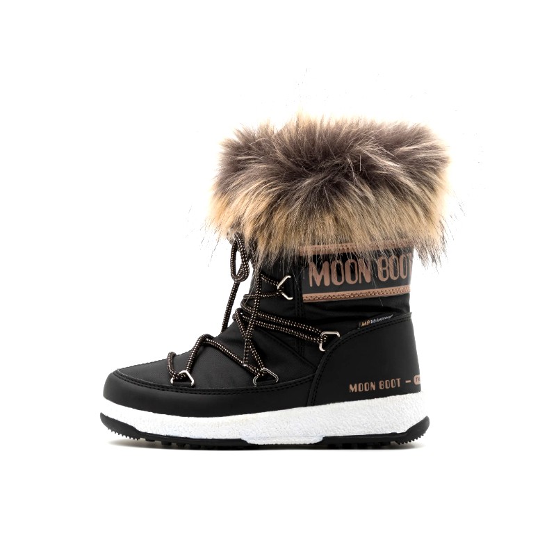 Moon Boot Jr Girl Monaco Low Black and Copper - Armería Trelles S.L.