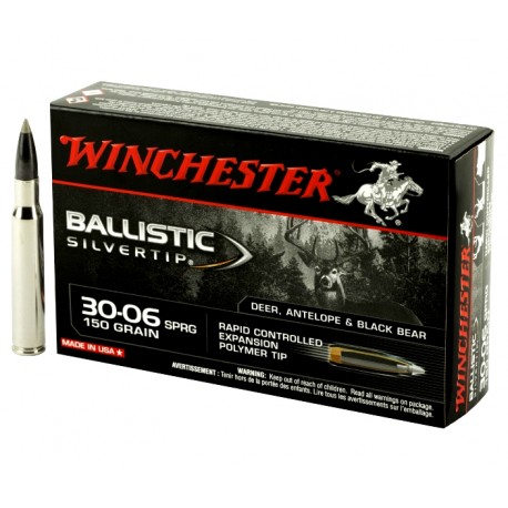 Winchester 30-06 Ballistic Silvertip 150 grains - Armería Trelles S.L.