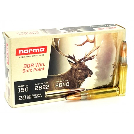 Norma 308 Win Soft Point 150grains - Armería Trelles S.L.