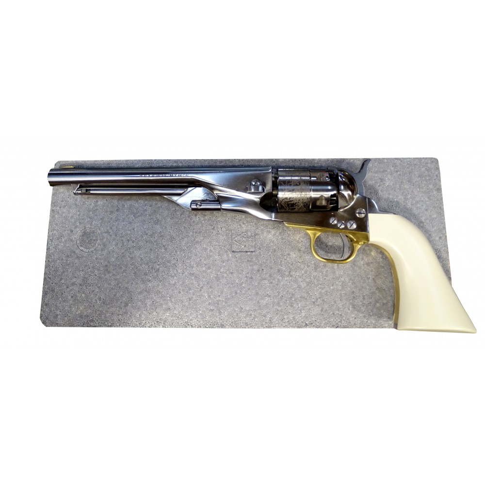 Pietta Revólver Colt 1860 Army Steel Frame Old Silver - Armería Trelles ...